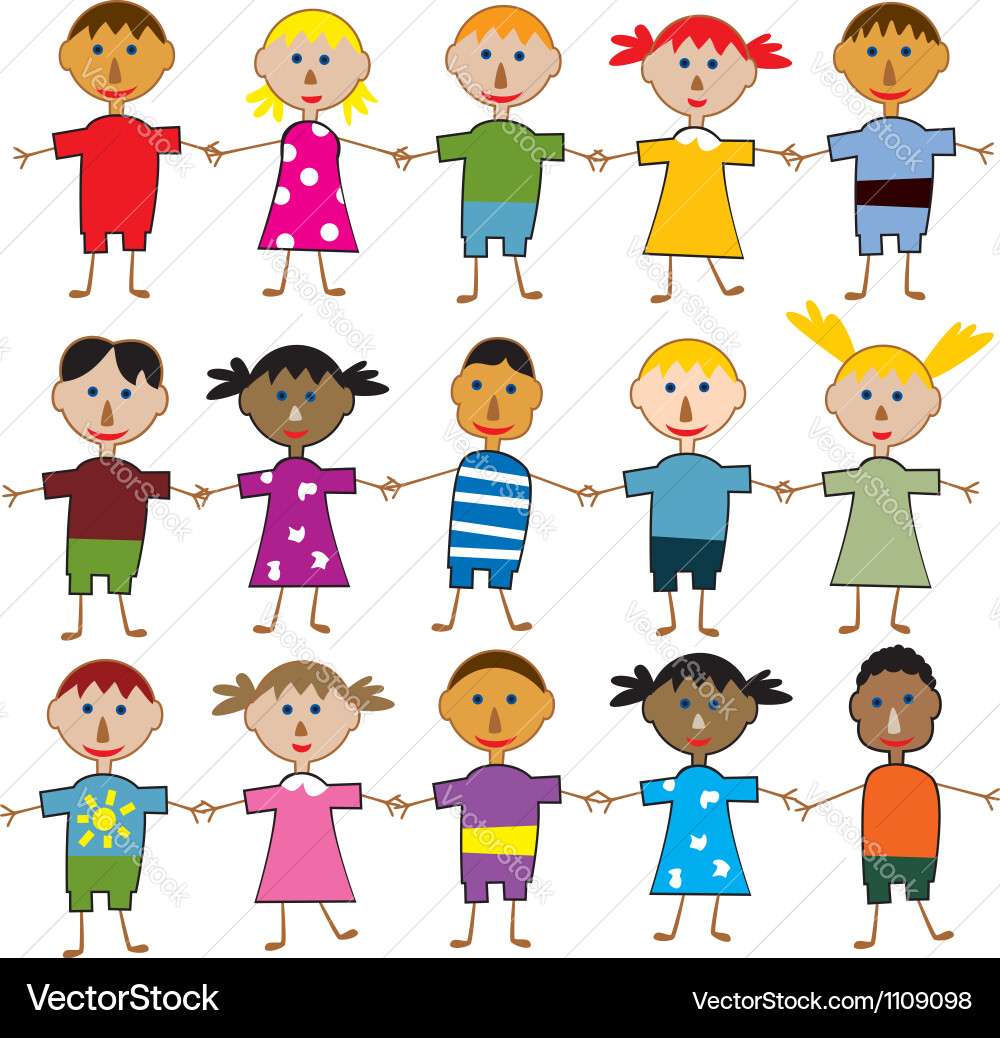 Young children Royalty Free Vector Image - VectorStock