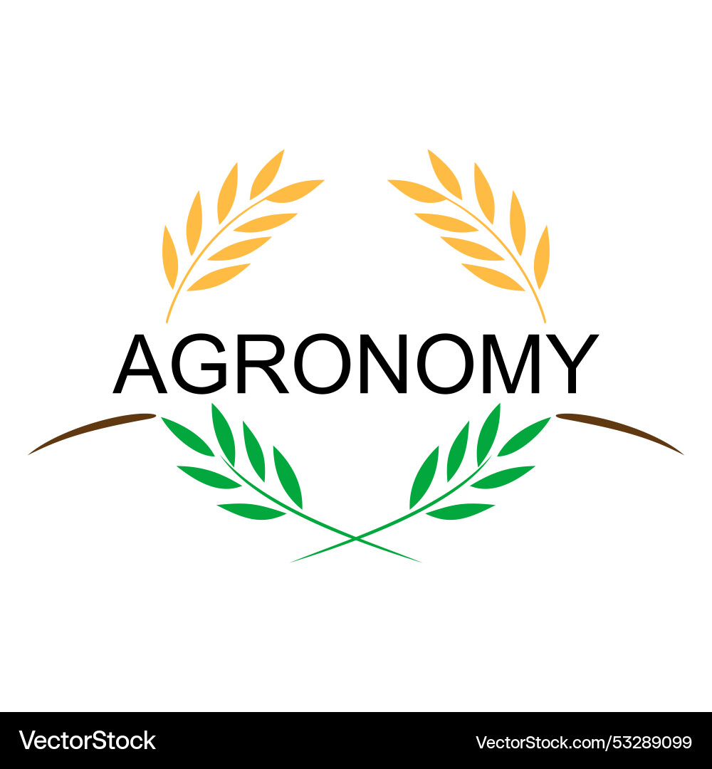 Agronomy logo icon agriculture design Royalty Free Vector