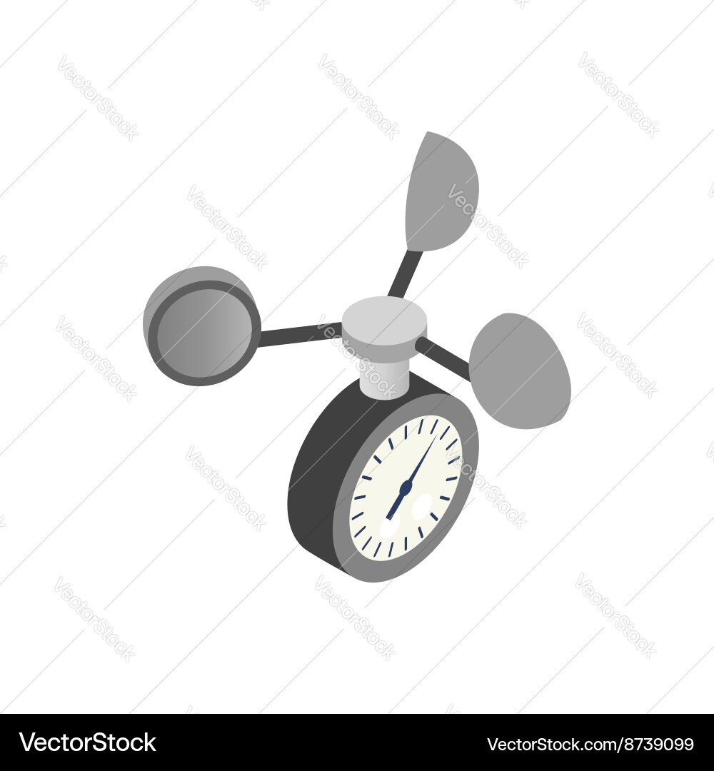 Anemometer icon isometric 3d style Royalty Free Vector Image