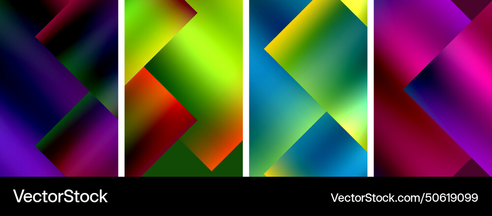 Colorful metal square abstract poster backgrounds Vector Image