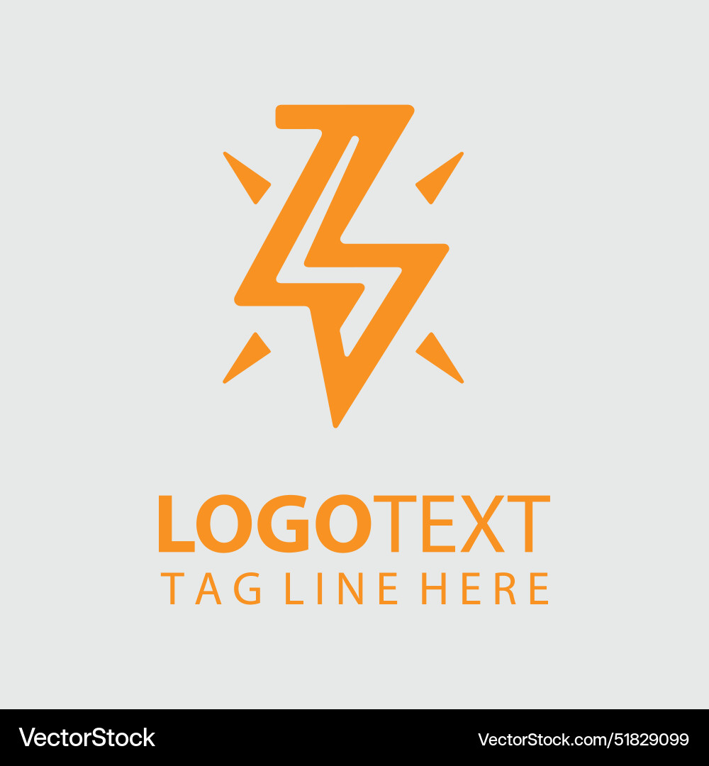 Electric bolt logo Royalty Free Vector Image - VectorStock