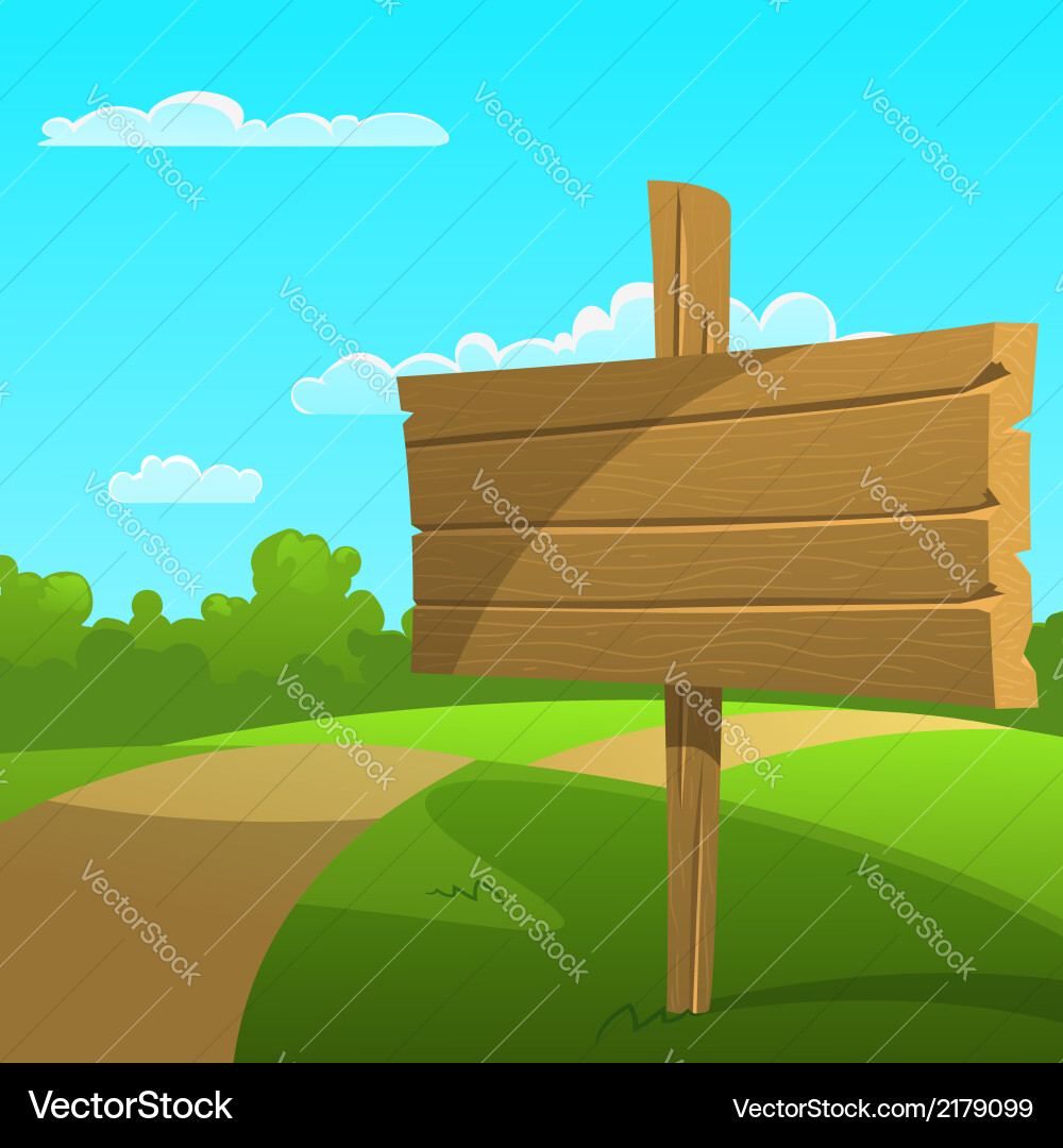 Green Meadow Landscape Royalty Free Vector Image