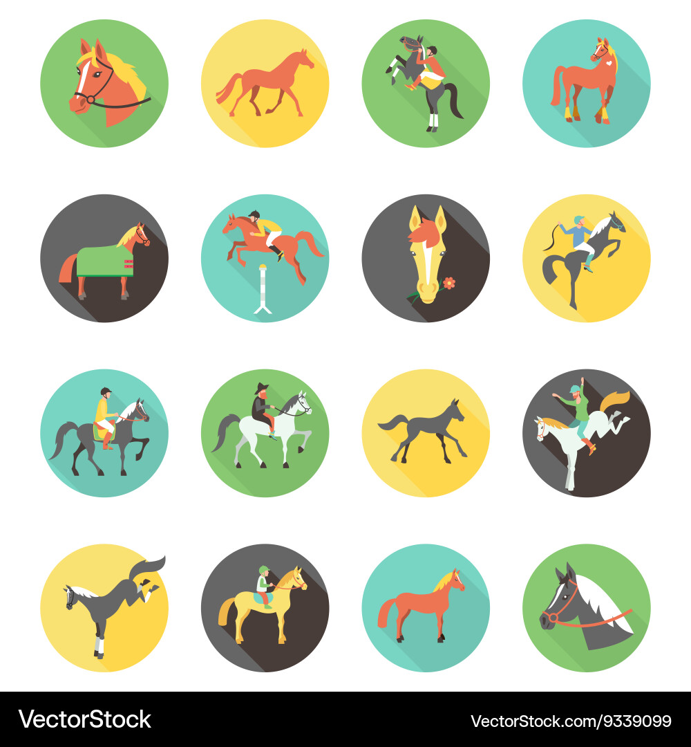 Horse Icon Set - Diverse Styles Royalty Free Vector Image