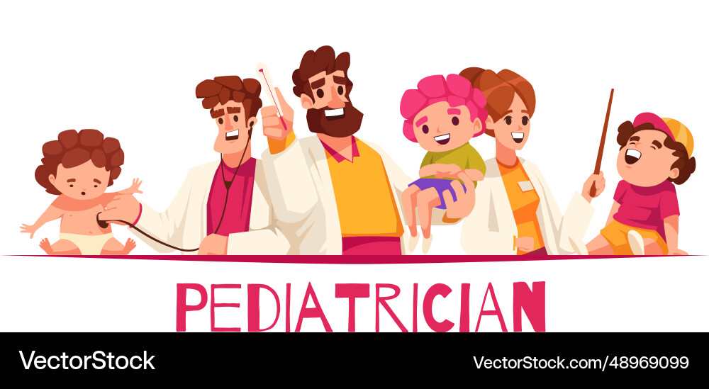 Pediatrician cartoon concept Royalty Free Vector Image