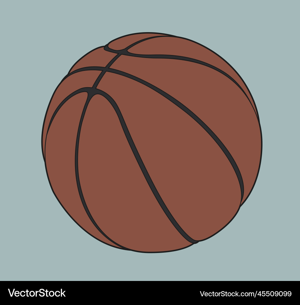 Simple basketball Royalty Free Vector Image - VectorStock