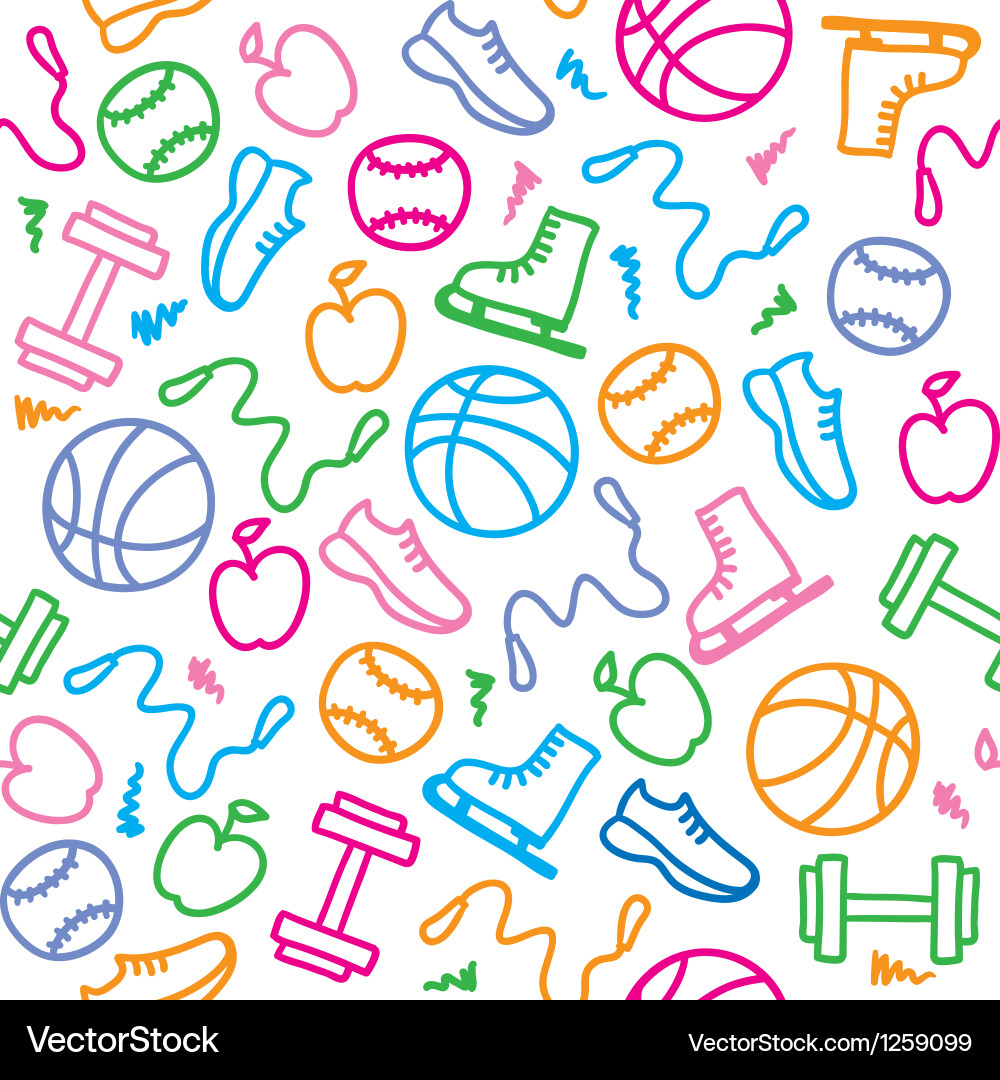 Sports pattern Royalty Free Vector Image - VectorStock