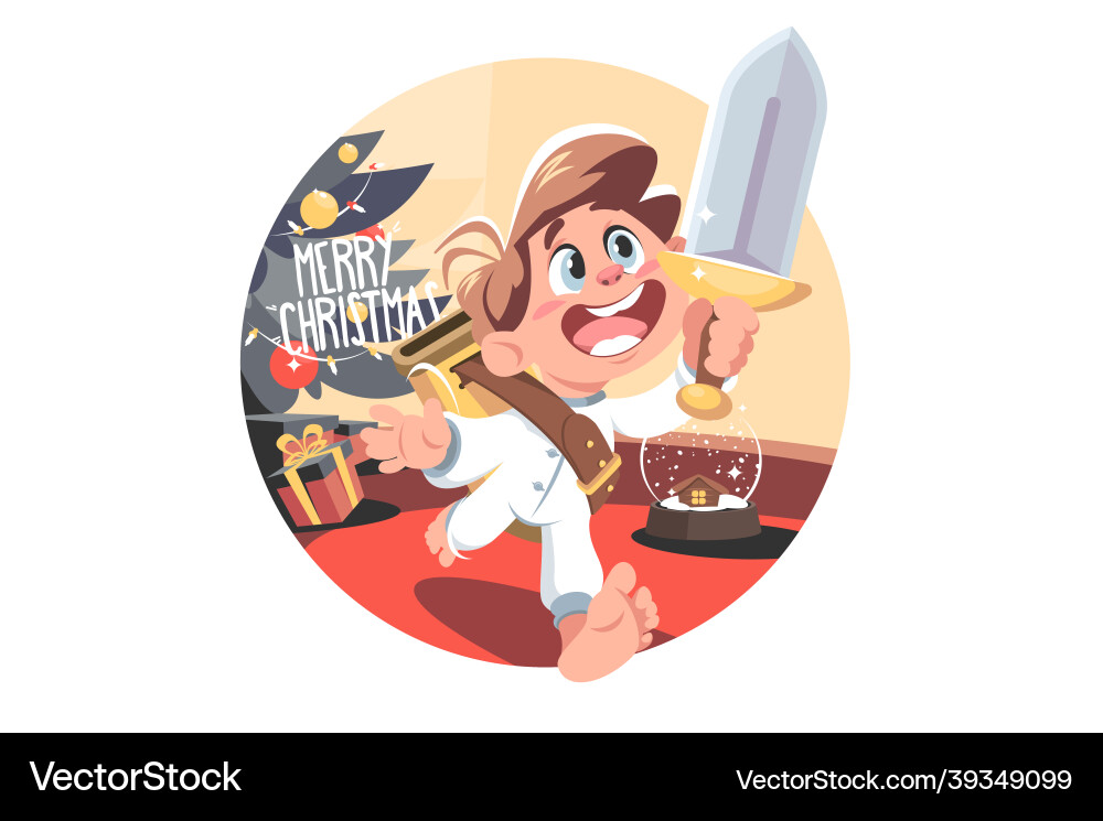 Sword gift for baby Royalty Free Vector Image - VectorStock