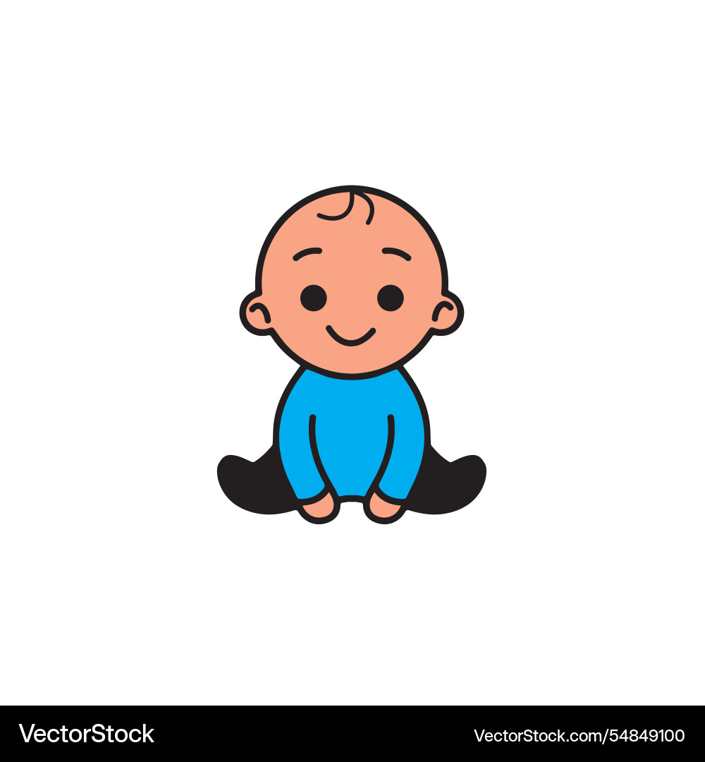 Baby icon isolated on white background Royalty Free Vector