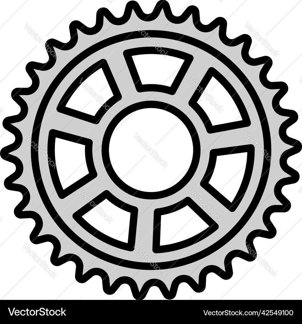 Bike gear star icon Royalty Free Vector Image - VectorStock