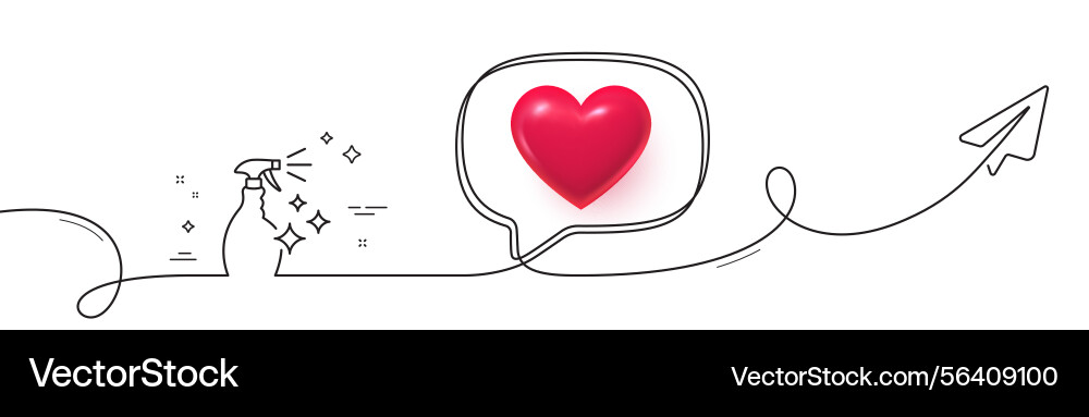 Cleaning spray line icon washing liquid Royalty Free Vector