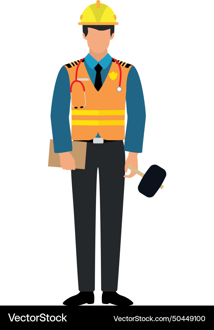 Colored architect character Royalty Free Vector Image