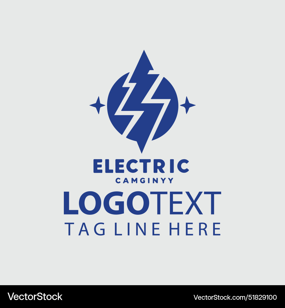Electric bolt logo Royalty Free Vector Image - VectorStock