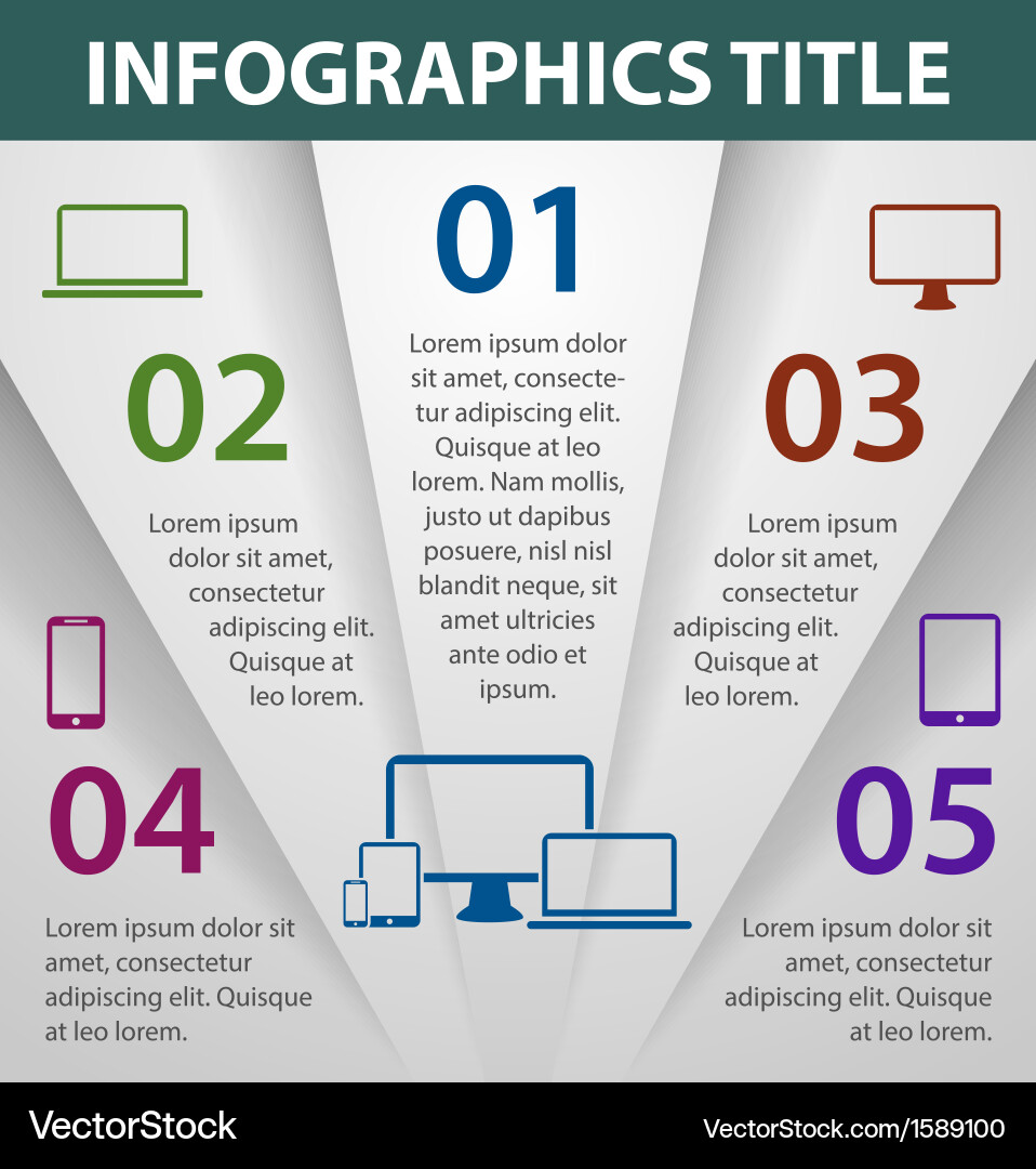 Graph design infographics template Royalty Free Vector Image