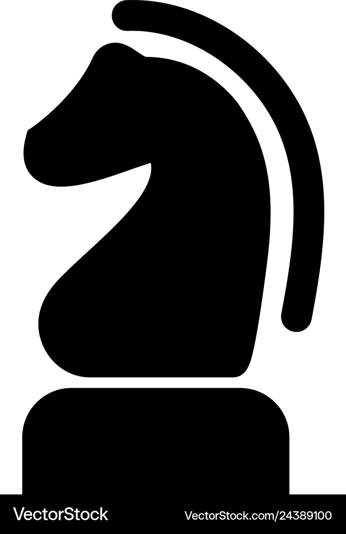 Knight chess graphic design template Royalty Free Vector