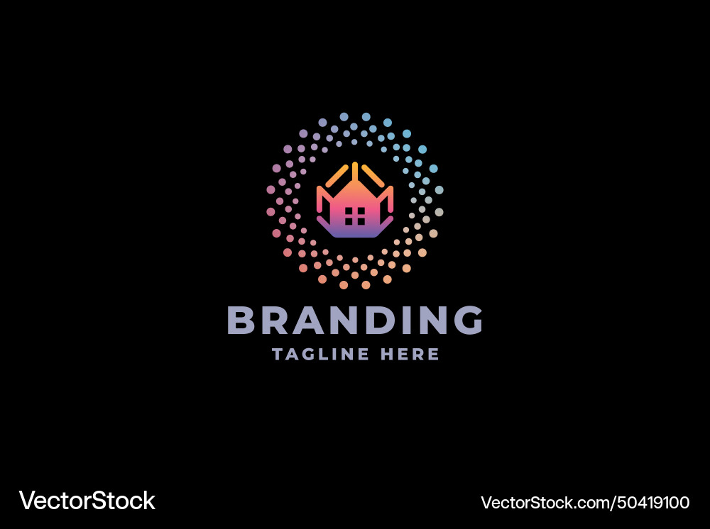 Logo hometech Royalty Free Vector Image - VectorStock