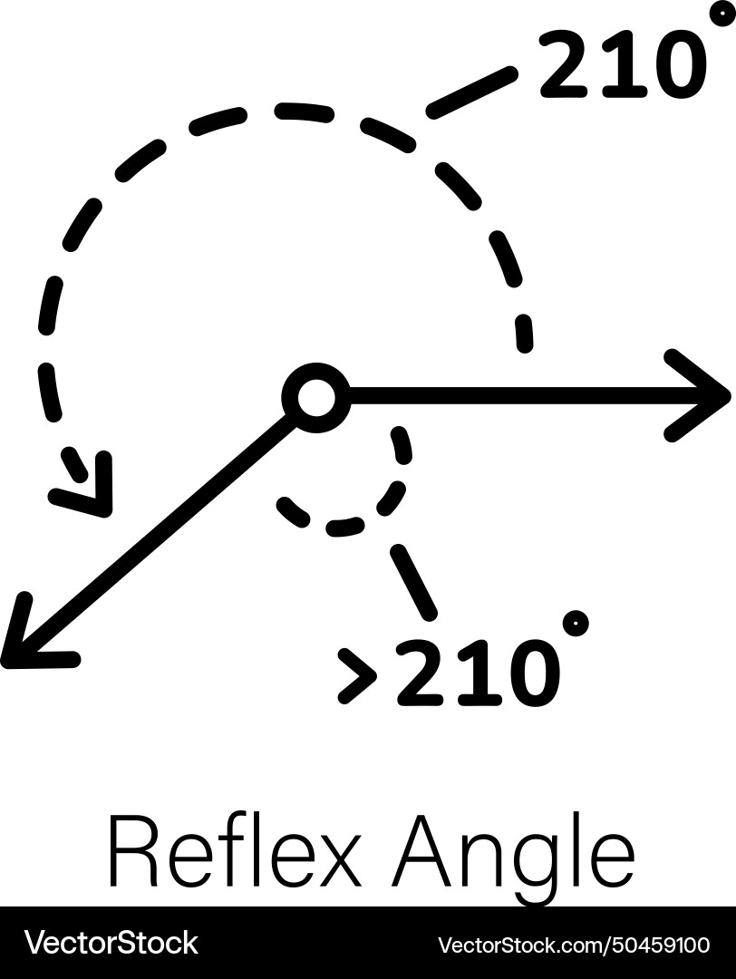 Reflex angle Royalty Free Vector Image - VectorStock