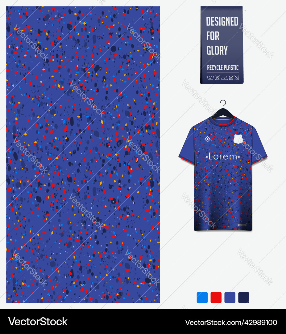 Soccer jersey fabric design speckle dot pattern Vector Image