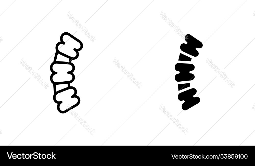 Spine icon set Royalty Free Vector Image - VectorStock