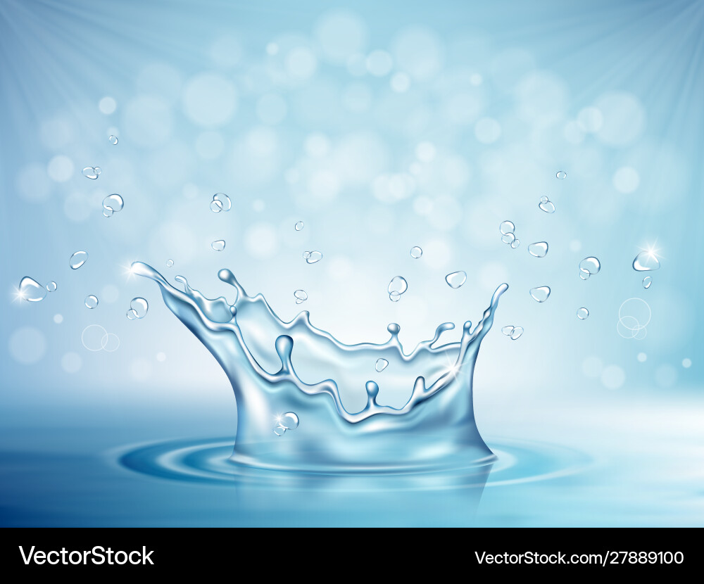 Water splash Royalty Free Vector Image - VectorStock