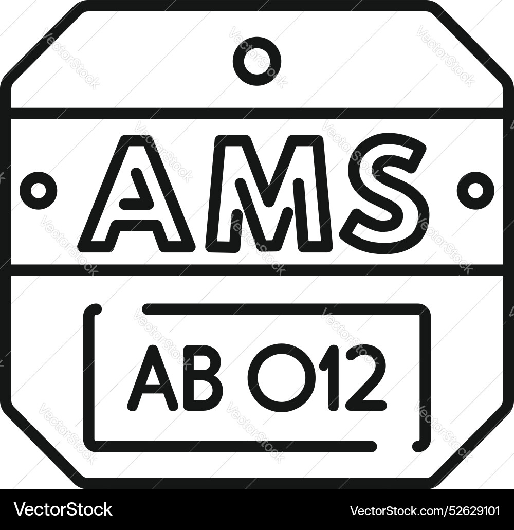 Amsterdam license plate with city code showing Vector Image