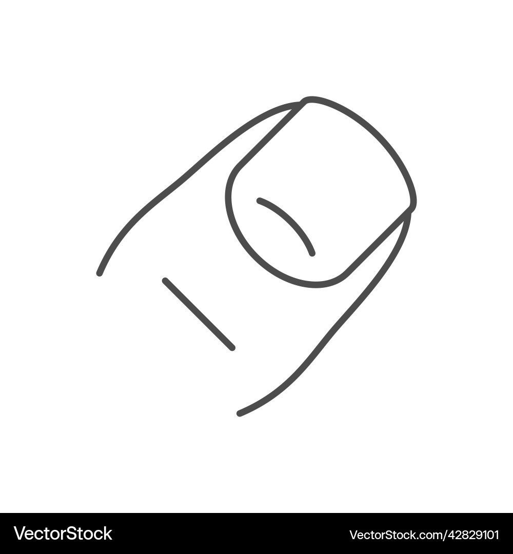 Big toe line outline icon Royalty Free Vector Image