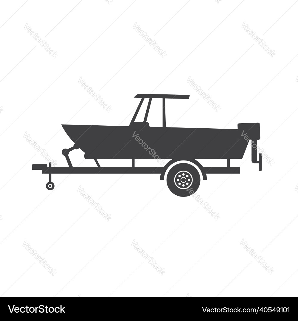 Boat trailer icon Royalty Free Vector Image - VectorStock