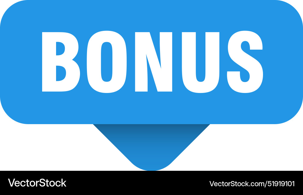 Bonus sticker sign on transparent background Vector Image
