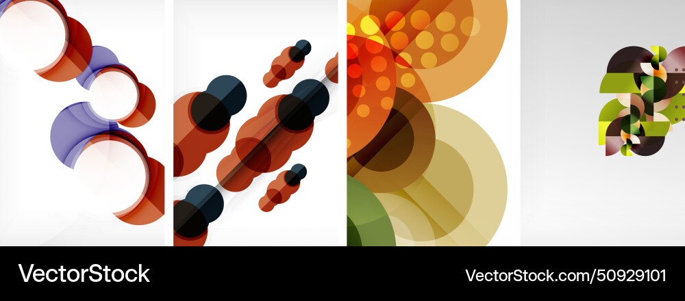 Charming geometric abstract posters mesmerizing Vector Image