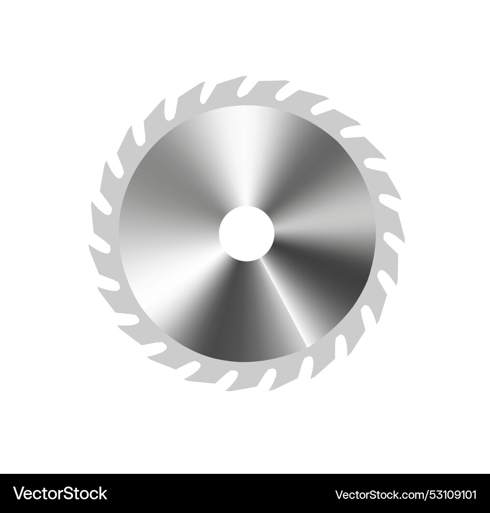 Circular saw metal flat icon blade tool Royalty Free Vector