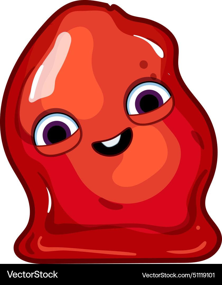 Fun slime character cartoon Royalty Free Vector Image