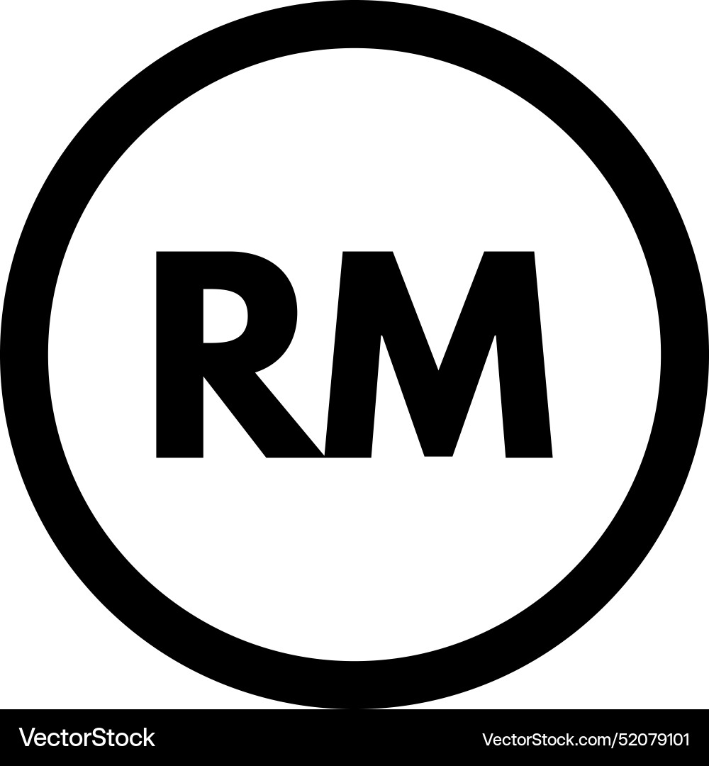 Malaysia ringgit currency icon isolated Royalty Free Vector