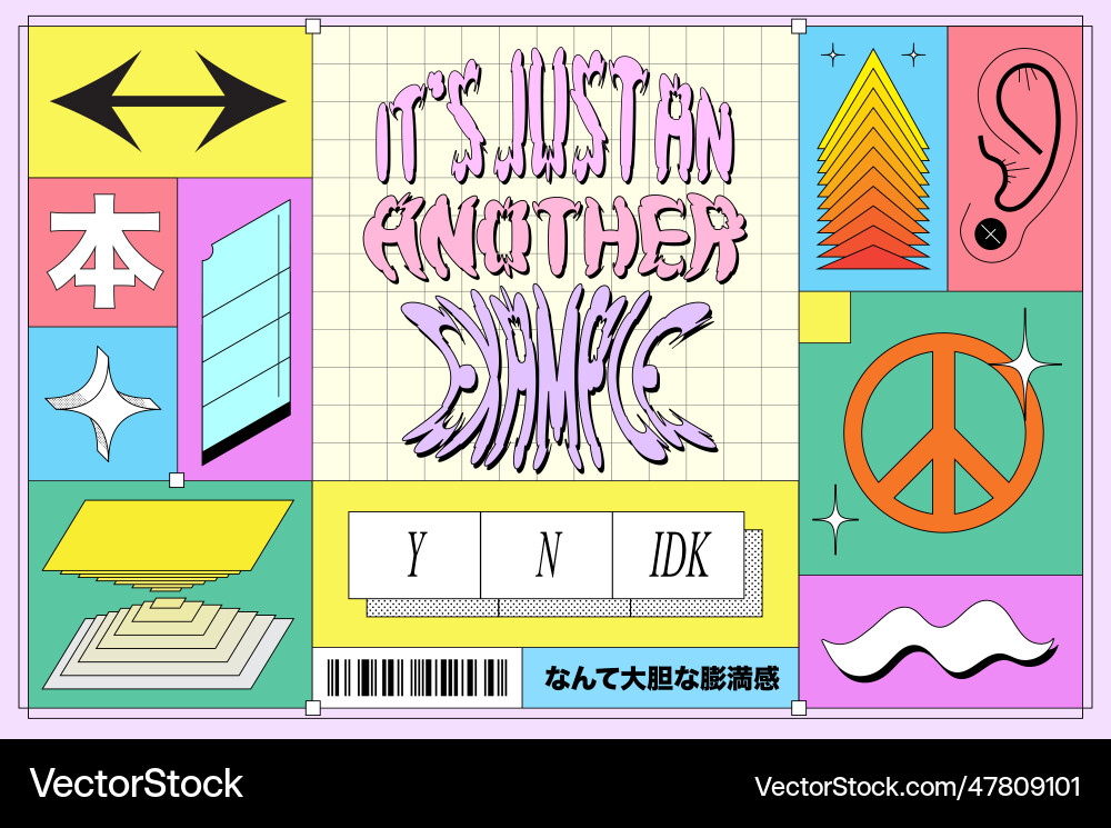 Neon old computer aestethic retro japan pc Vector Image