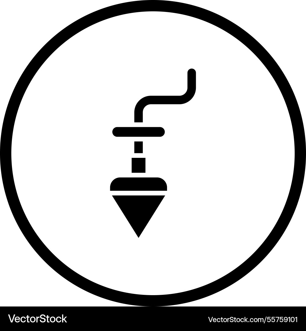 Plumb bob icon design Royalty Free Vector Image