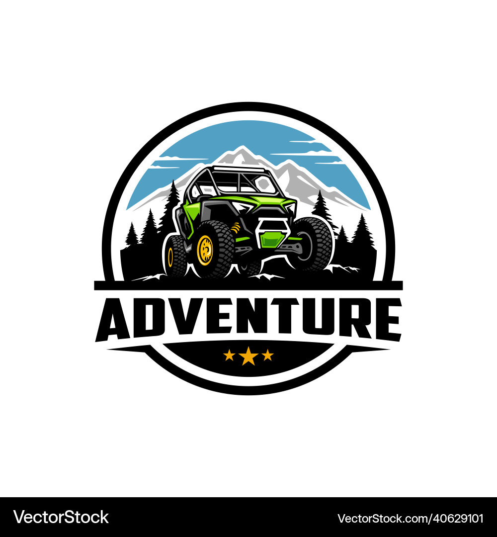 Utv - atv adventure logo Royalty Free Vector Image