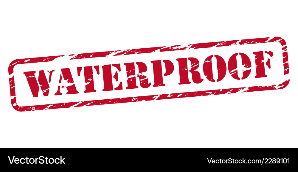 Waterproof rubber stamp Royalty Free Vector Image