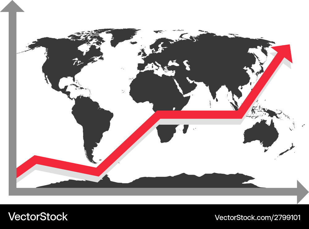 World map chart Royalty Free Vector Image - VectorStock