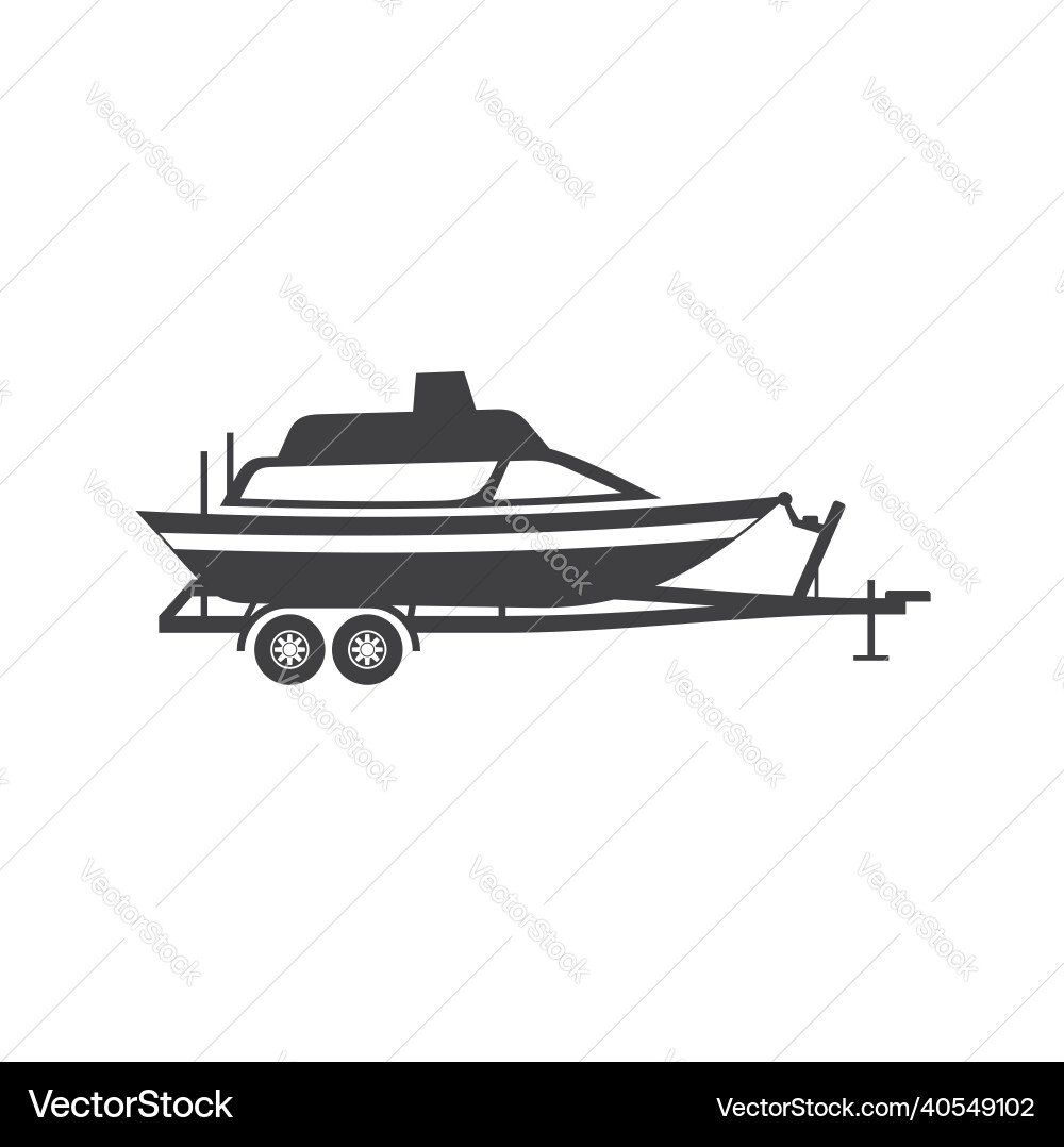 Boat trailer Royalty Free Vector Image - VectorStock