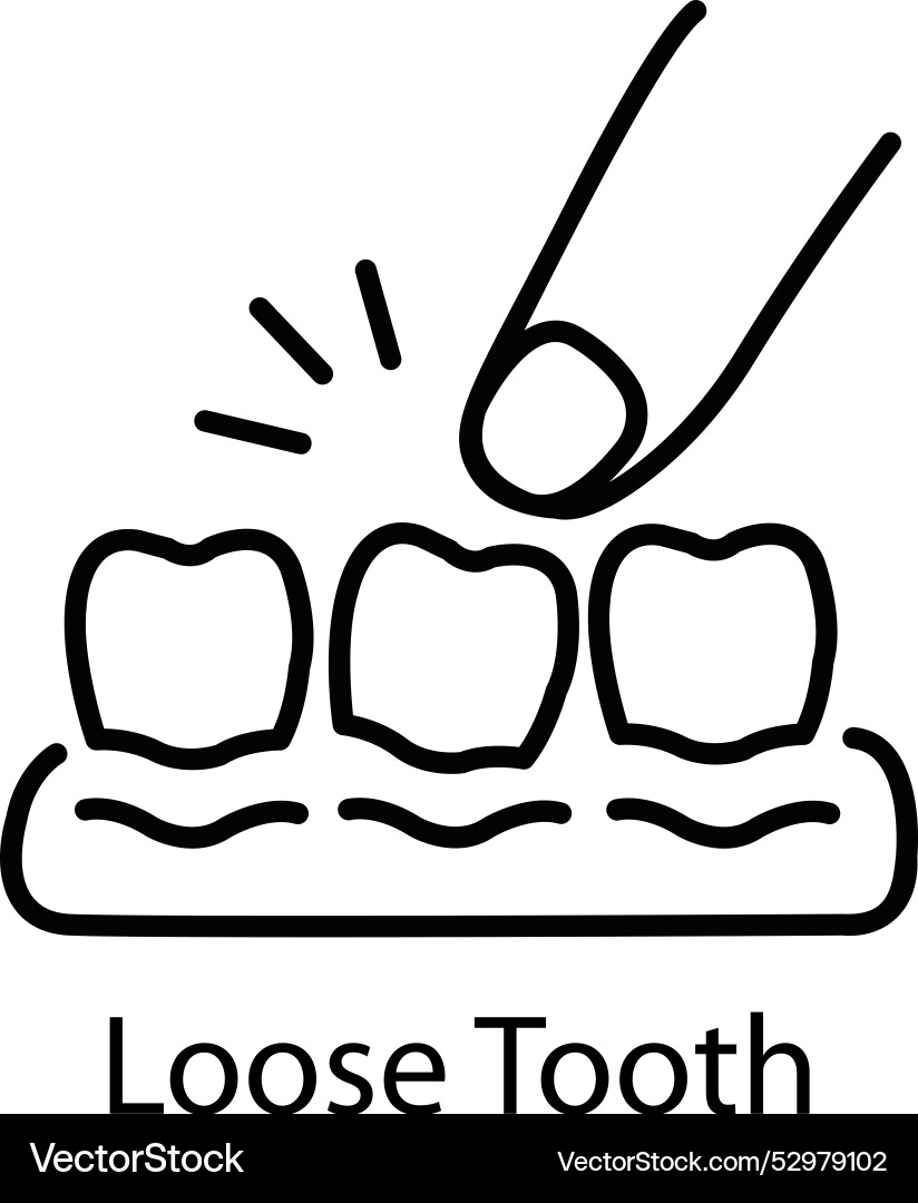 Loose tooth Royalty Free Vector Image - VectorStock