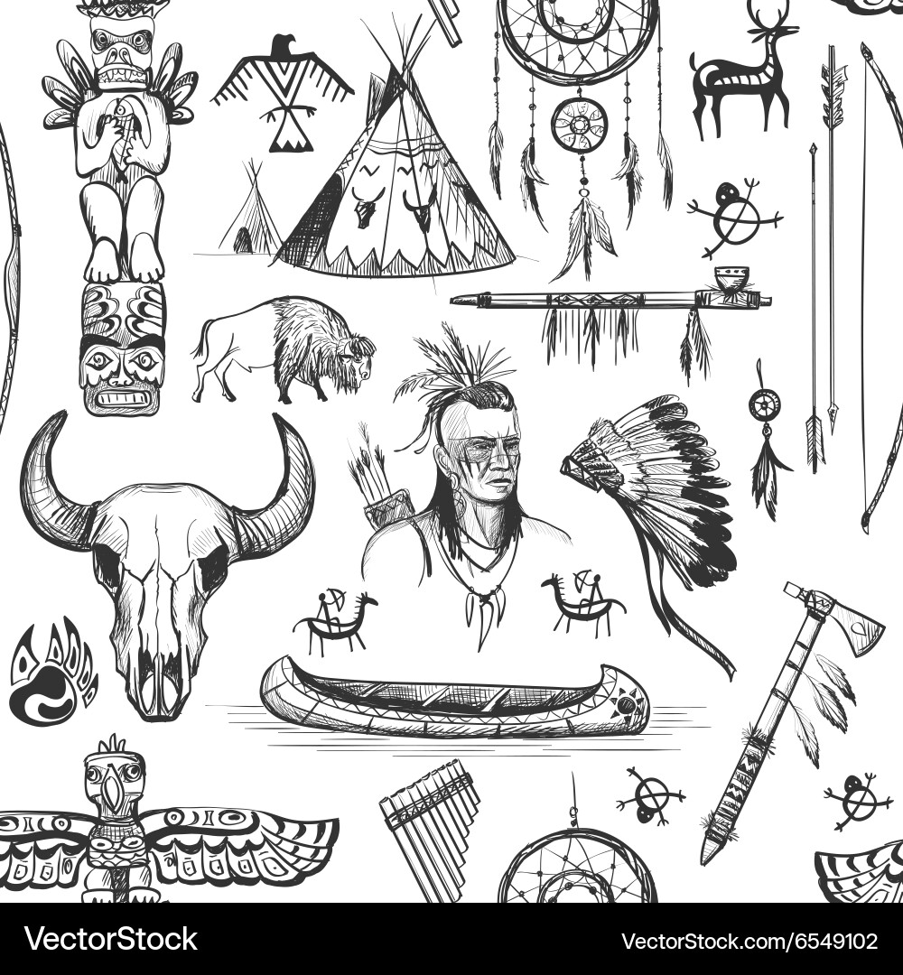 Native American Tribal Pattern Royalty Free Vector Image