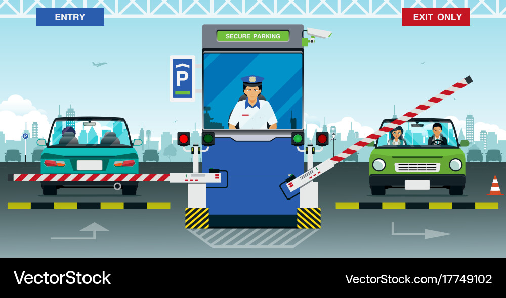 Secure parking Royalty Free Vector Image - VectorStock