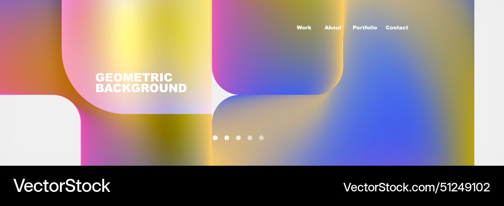 Square internet web page design template Vector Image