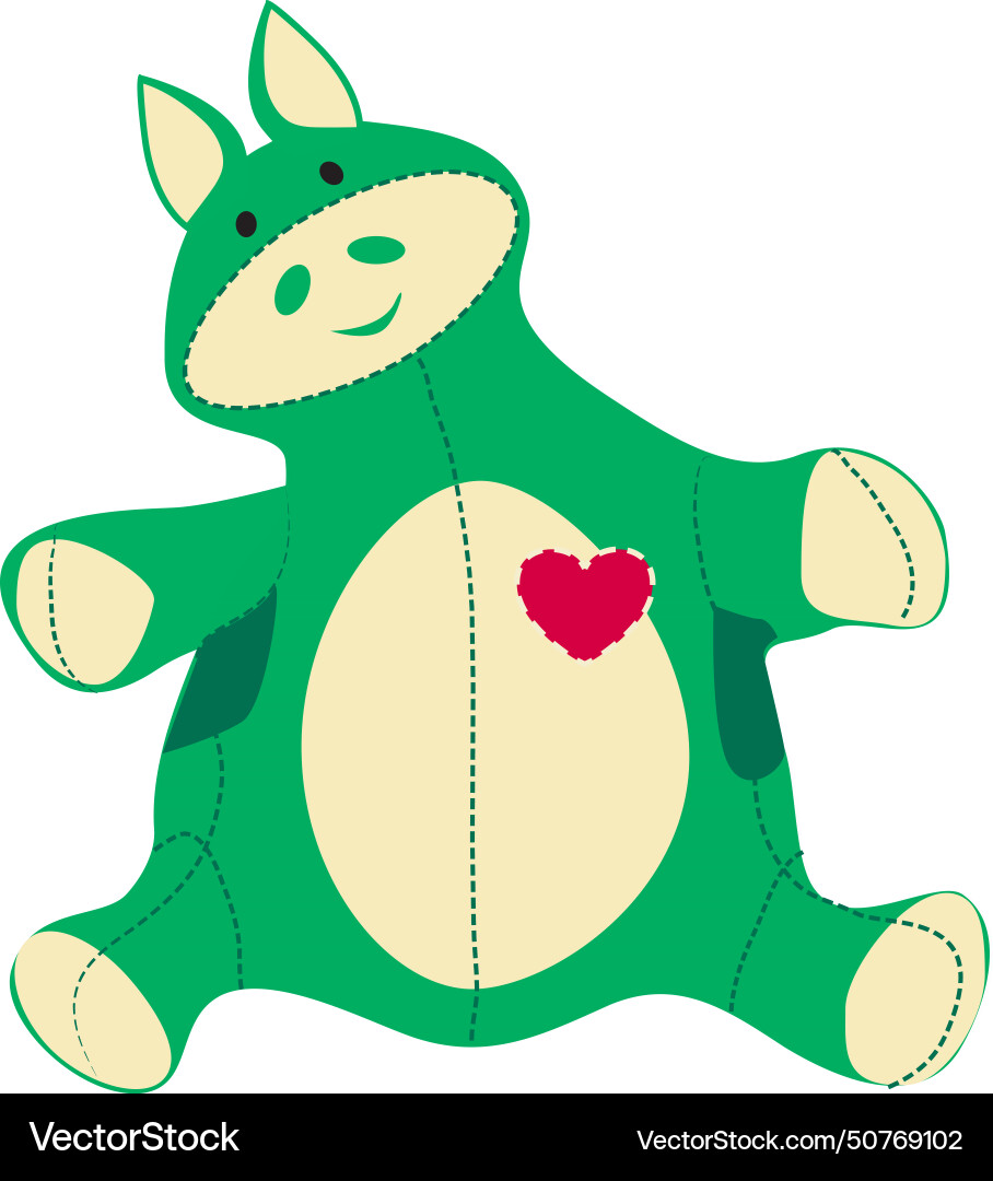 Stuffed toy present cute soft plush animal Vector Image