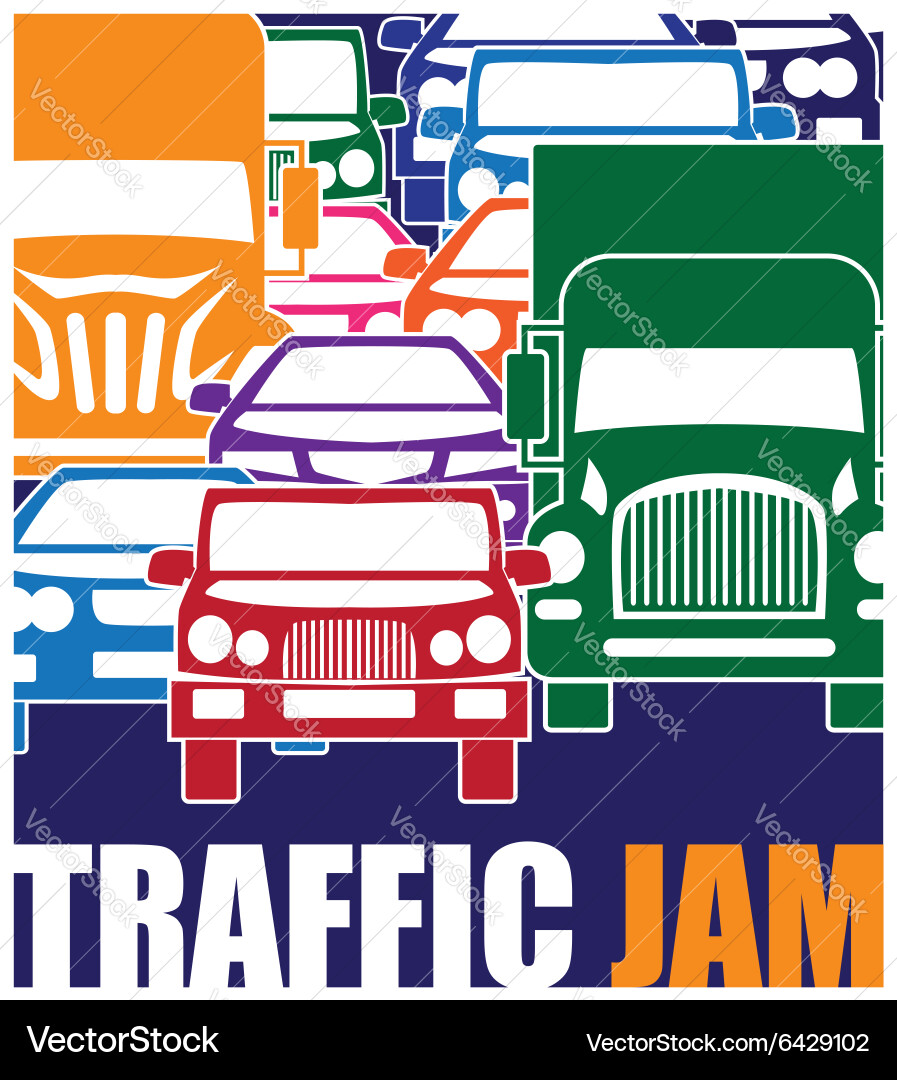 Urban Traffic Congestion Royalty Free Vector Image