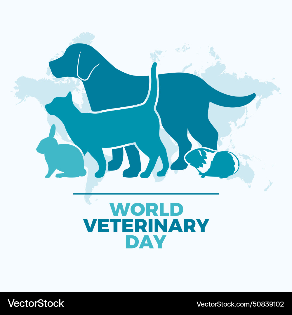 World veterinary day poster Royalty Free Vector Image