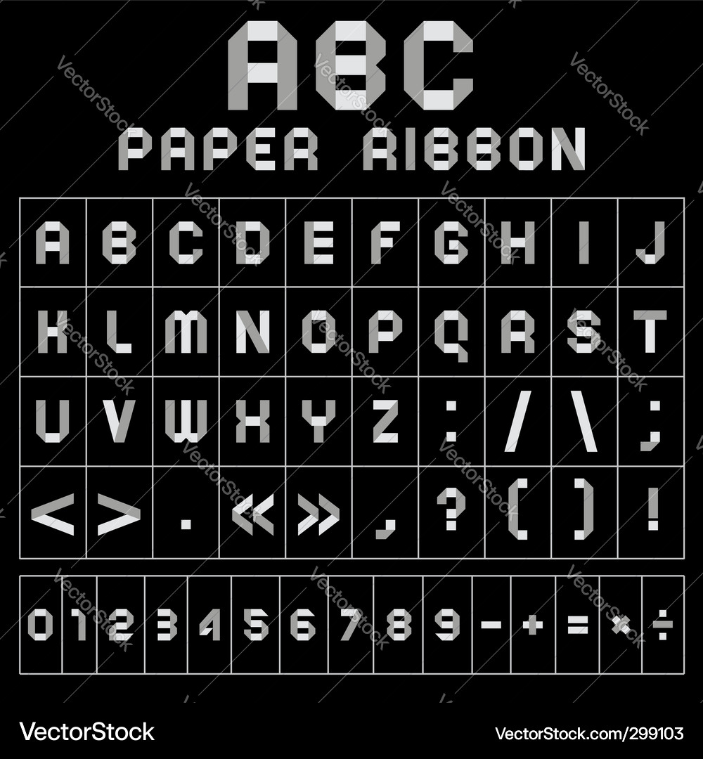 Abc font Royalty Free Vector Image - VectorStock