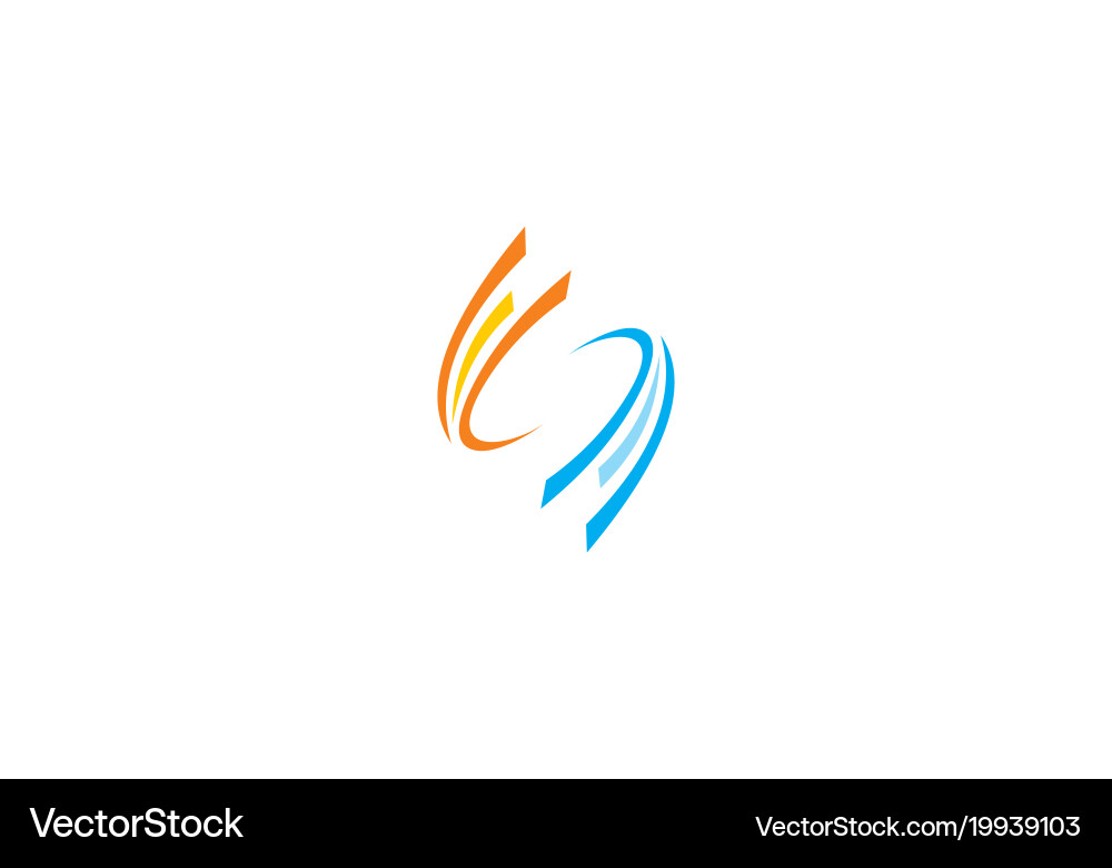 Abstract loop letter s logo Royalty Free Vector Image