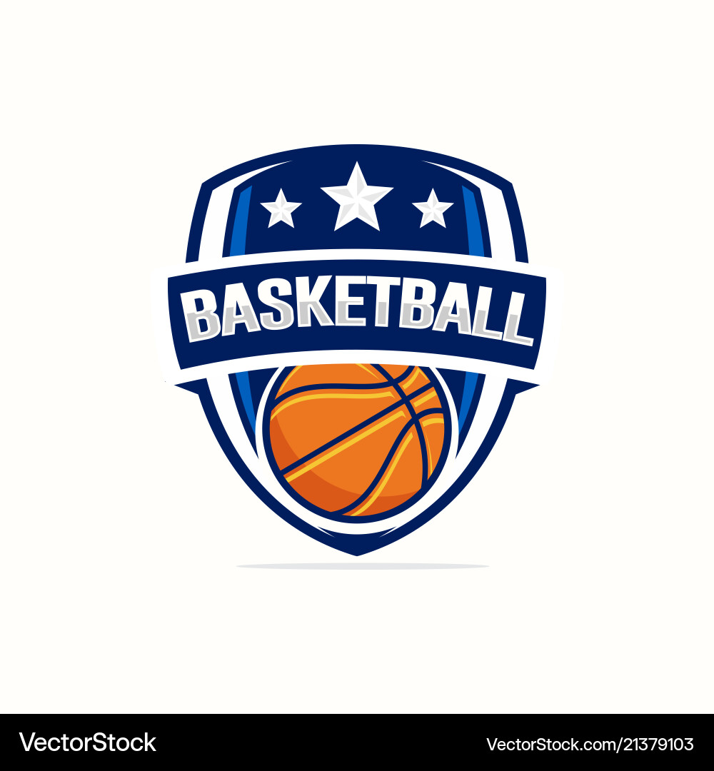 Basketball logo template Royalty Free Vector Image