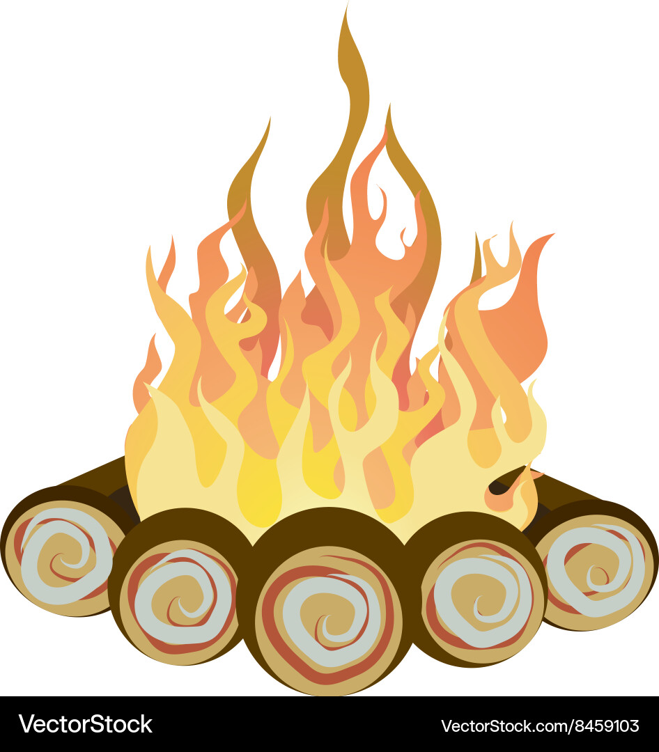 Camp fire Royalty Free Vector Image - VectorStock