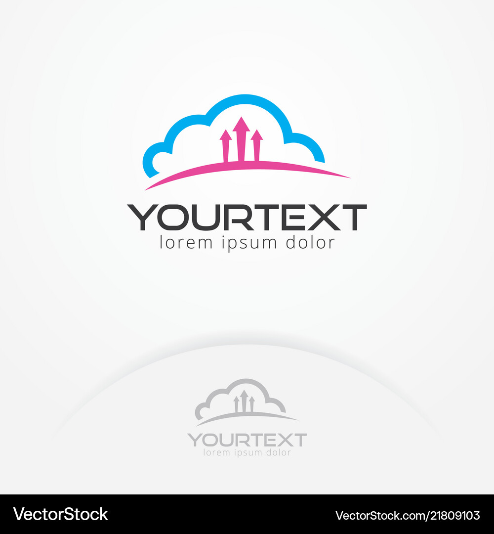 Cloud backup logo Royalty Free Vector Image - VectorStock