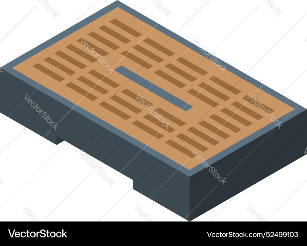 Drainage system isometric showing water flowing Vector Image
